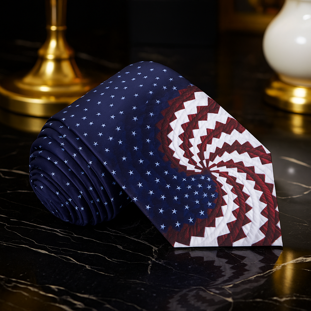 American Flag Swirl Necktie