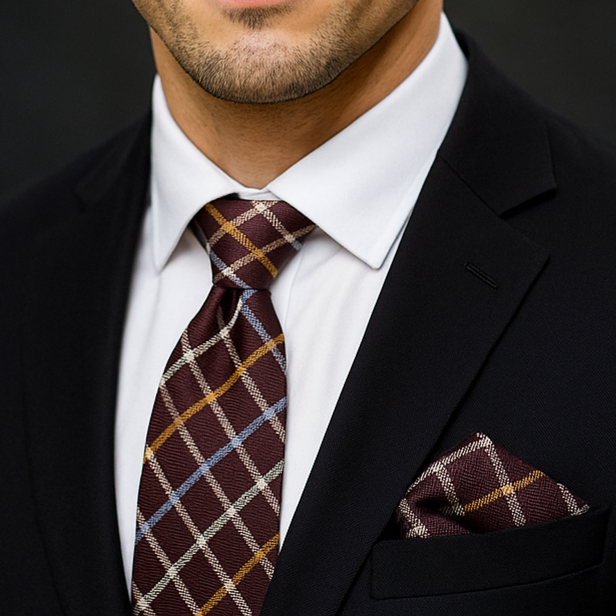 Modern Red Diamond Pattern Tie | Elegant Business Wear