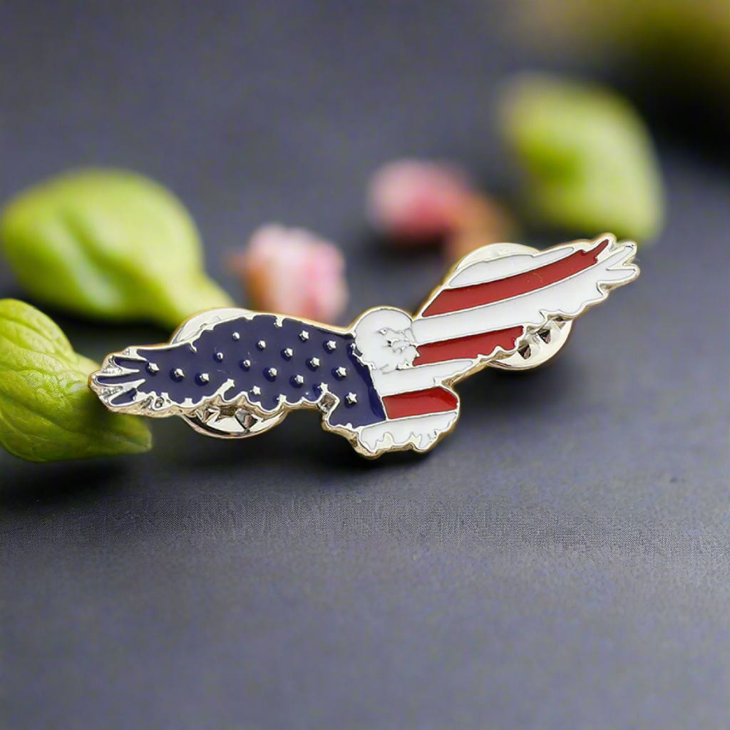 American Flag Eagle Lapel Pin