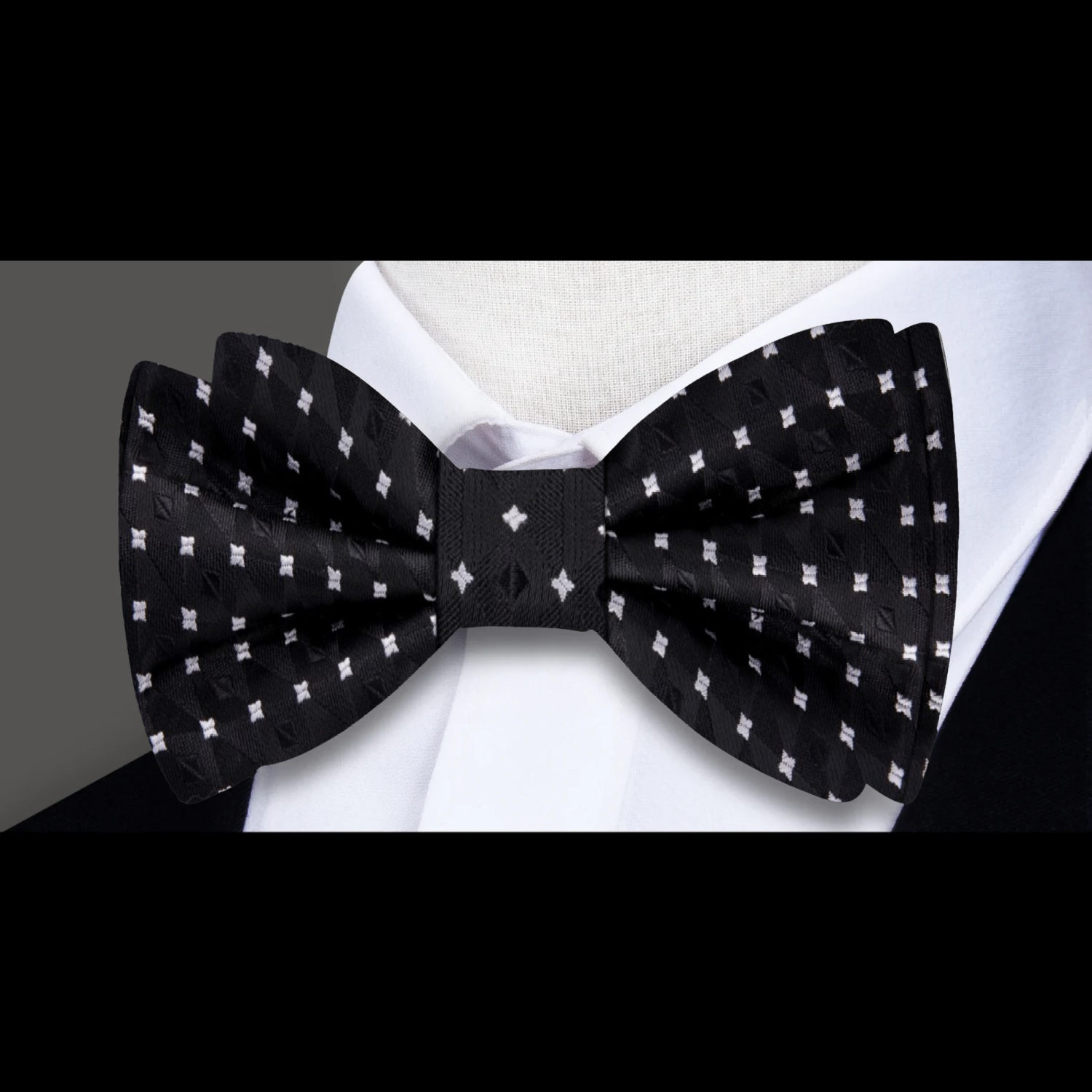 Black Magic Geometric Bow Tie