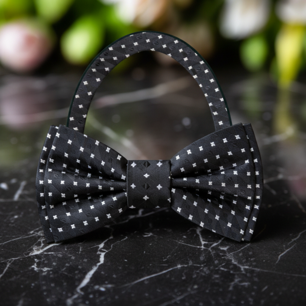 Black Magic Geometric Bow Tie