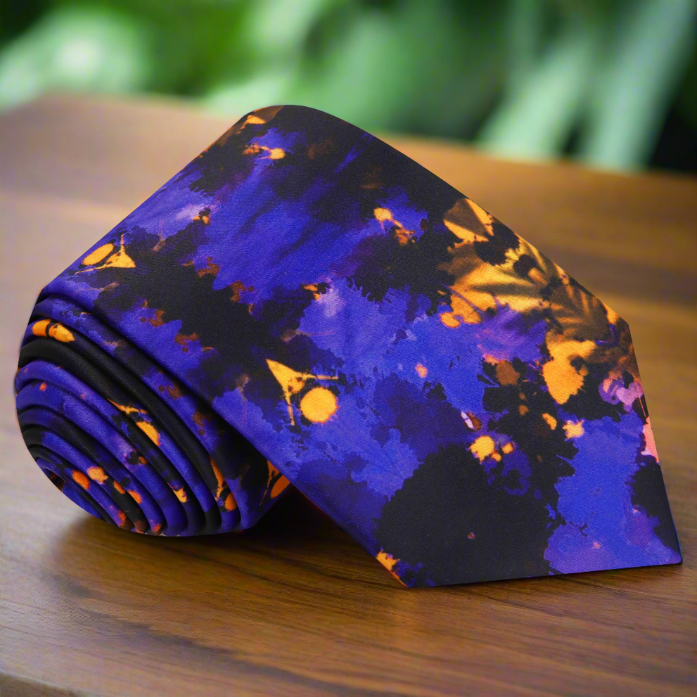Sunset Ink Blot Impressions Necktie