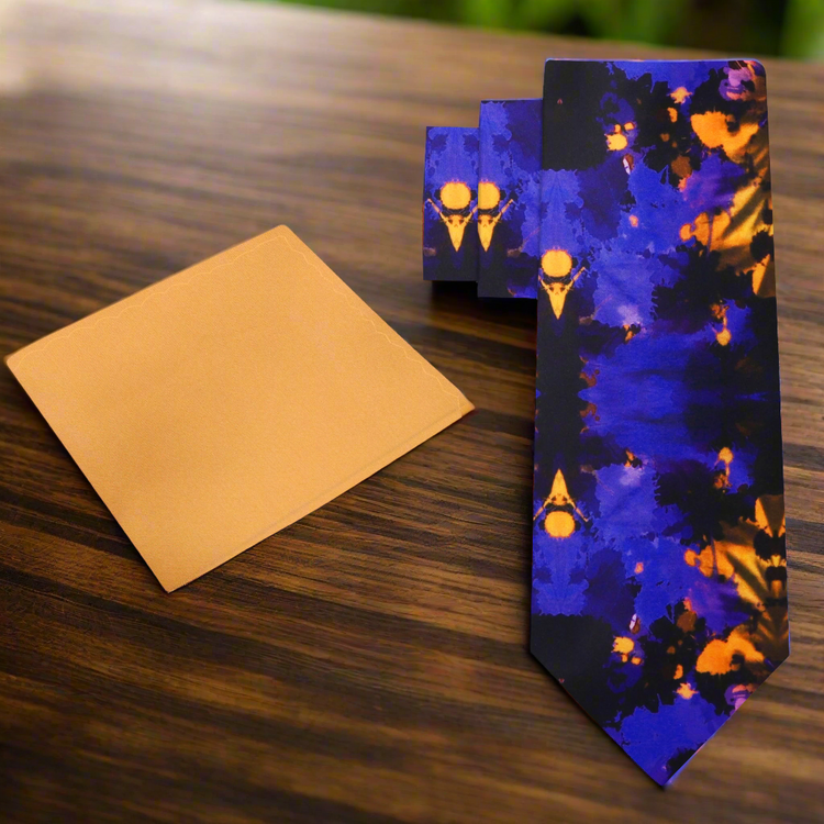 Sunset Ink Blot Impressions Necktie