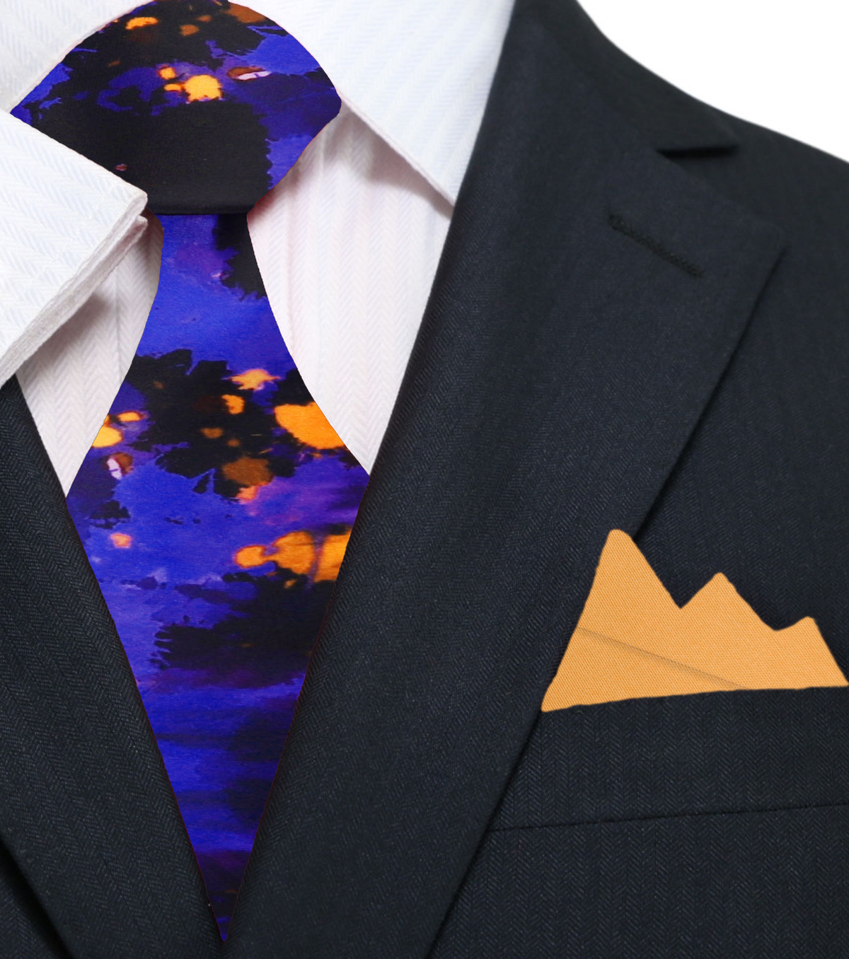Sunset Ink Blot Impressions Necktie