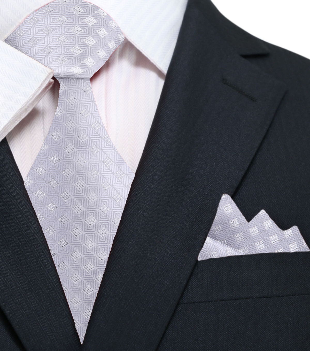 Diamonds In Pearl Silk Tie
