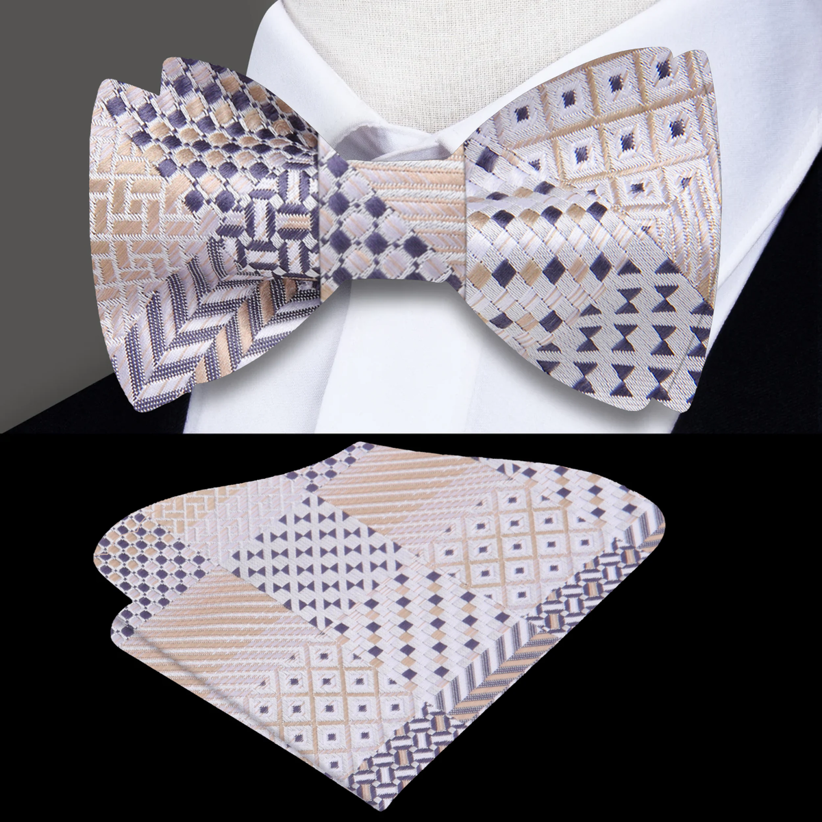 Malibu Geometric Self-Tie Bow Tie
