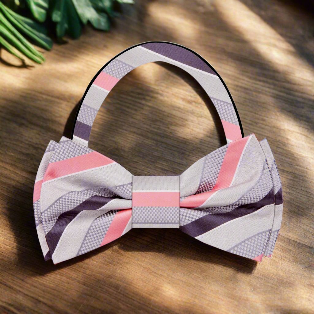 Cascade Stripe Bow Tie