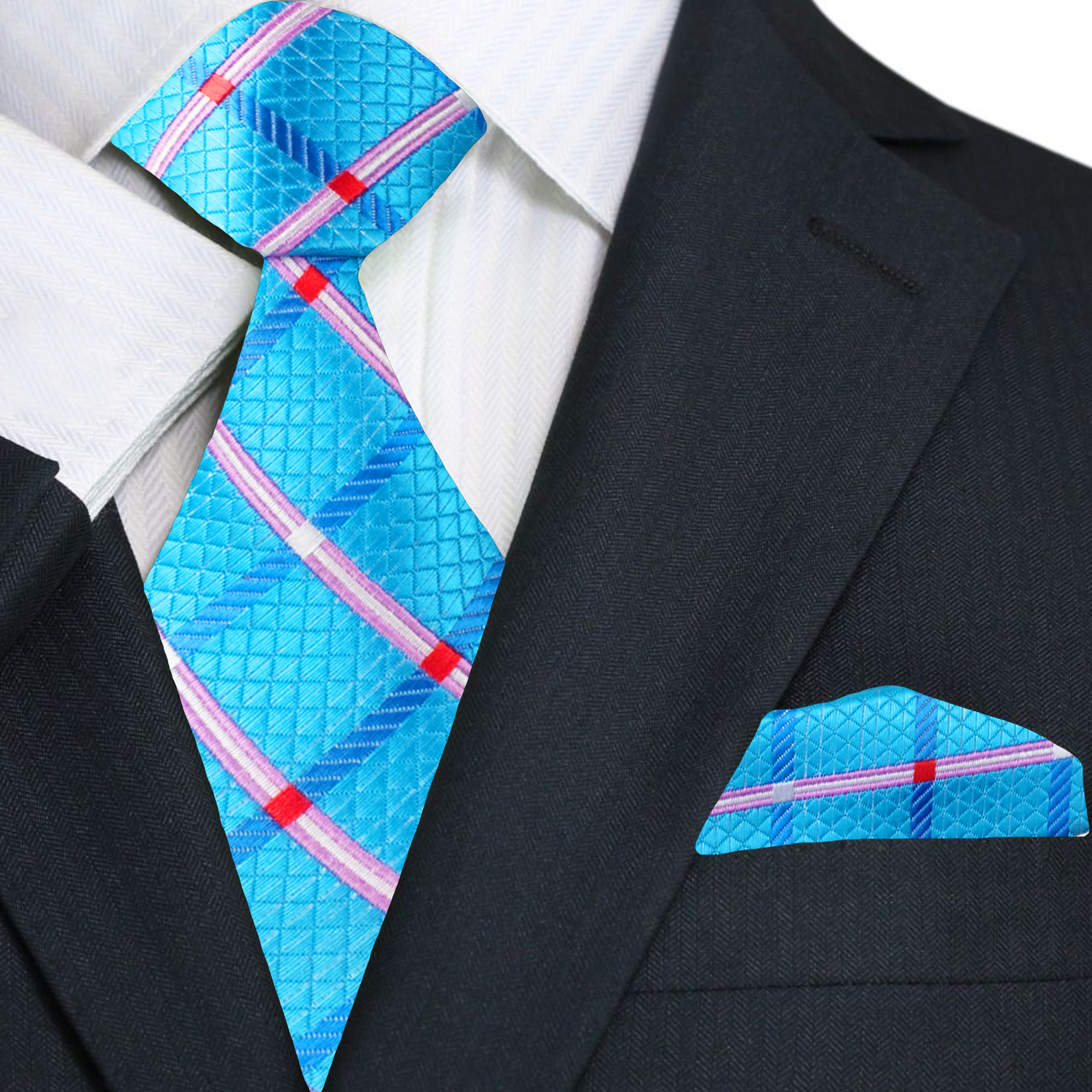 Modern Red Diamond Pattern Tie | Elegant Business Wear