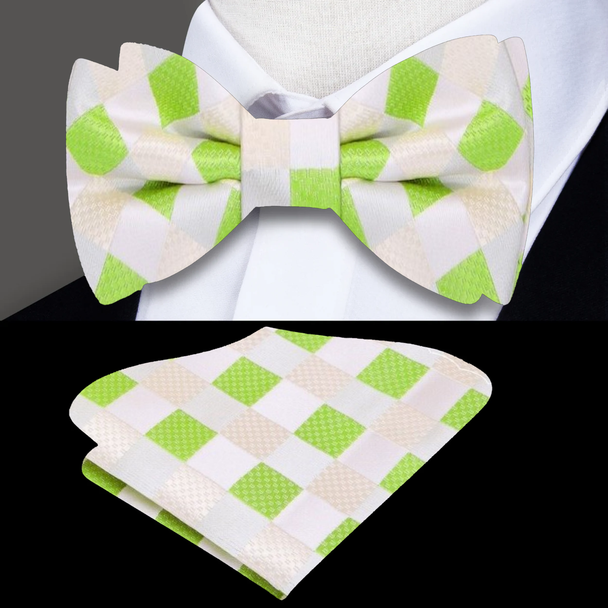 Fresh Check Self-Tie Bow Tie