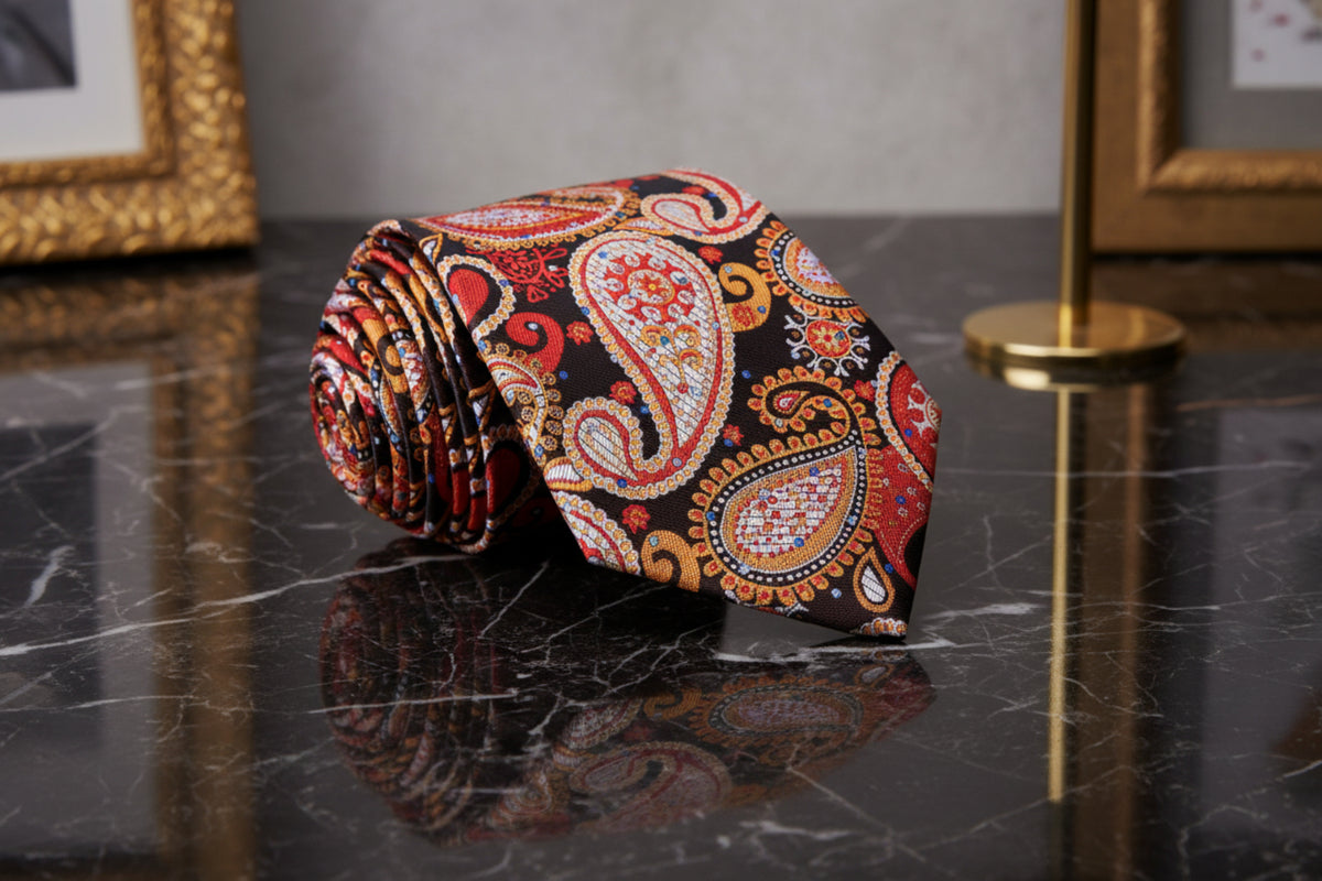 Paisley Necktie | Bold Pattern Tie for Formal Wear