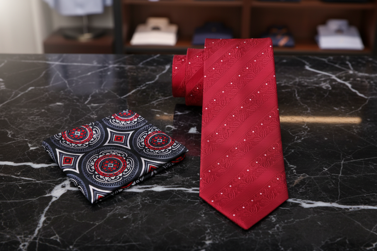 Sparkling Red Necktie