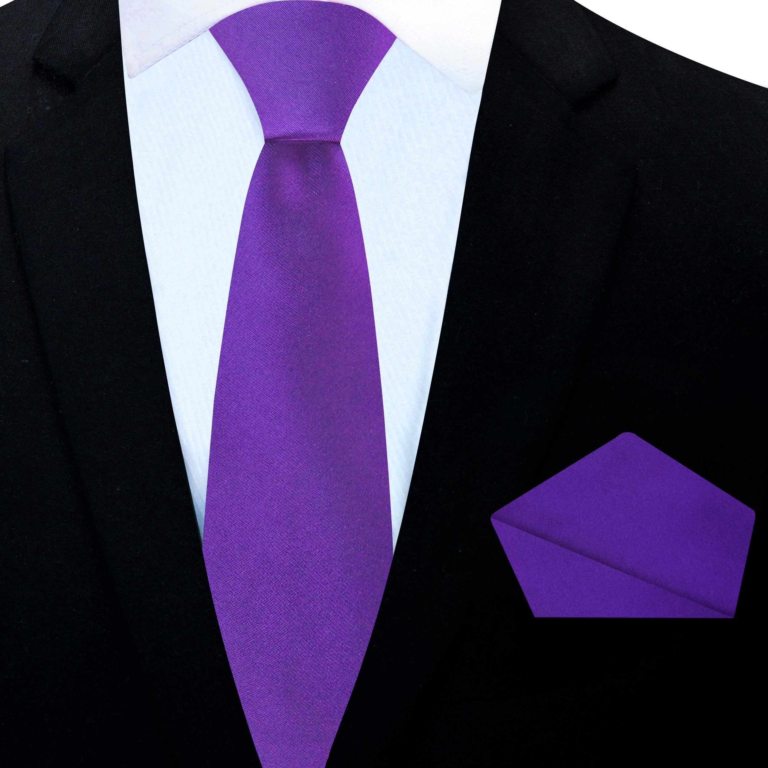 True Purple Solid Necktie for Weddings & Professional Style