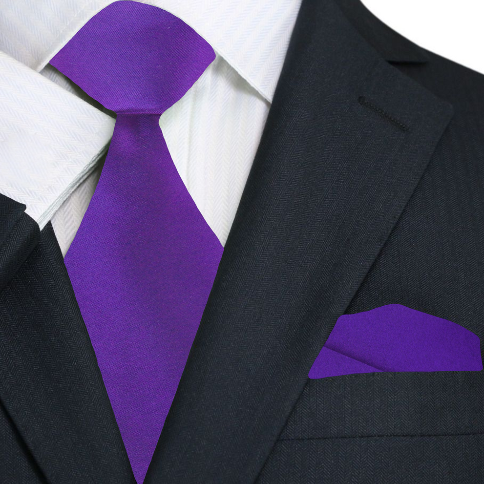 Solid True Purple Necktie