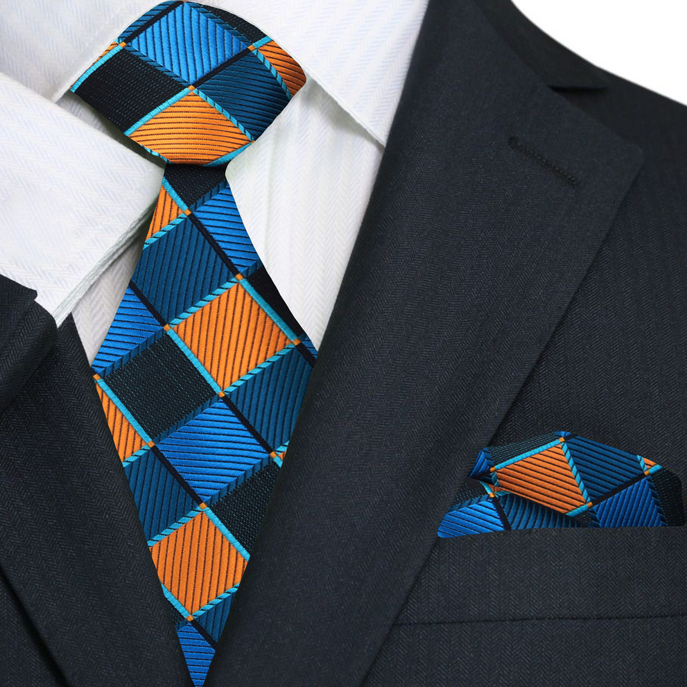 Geometric Check Necktie Collection