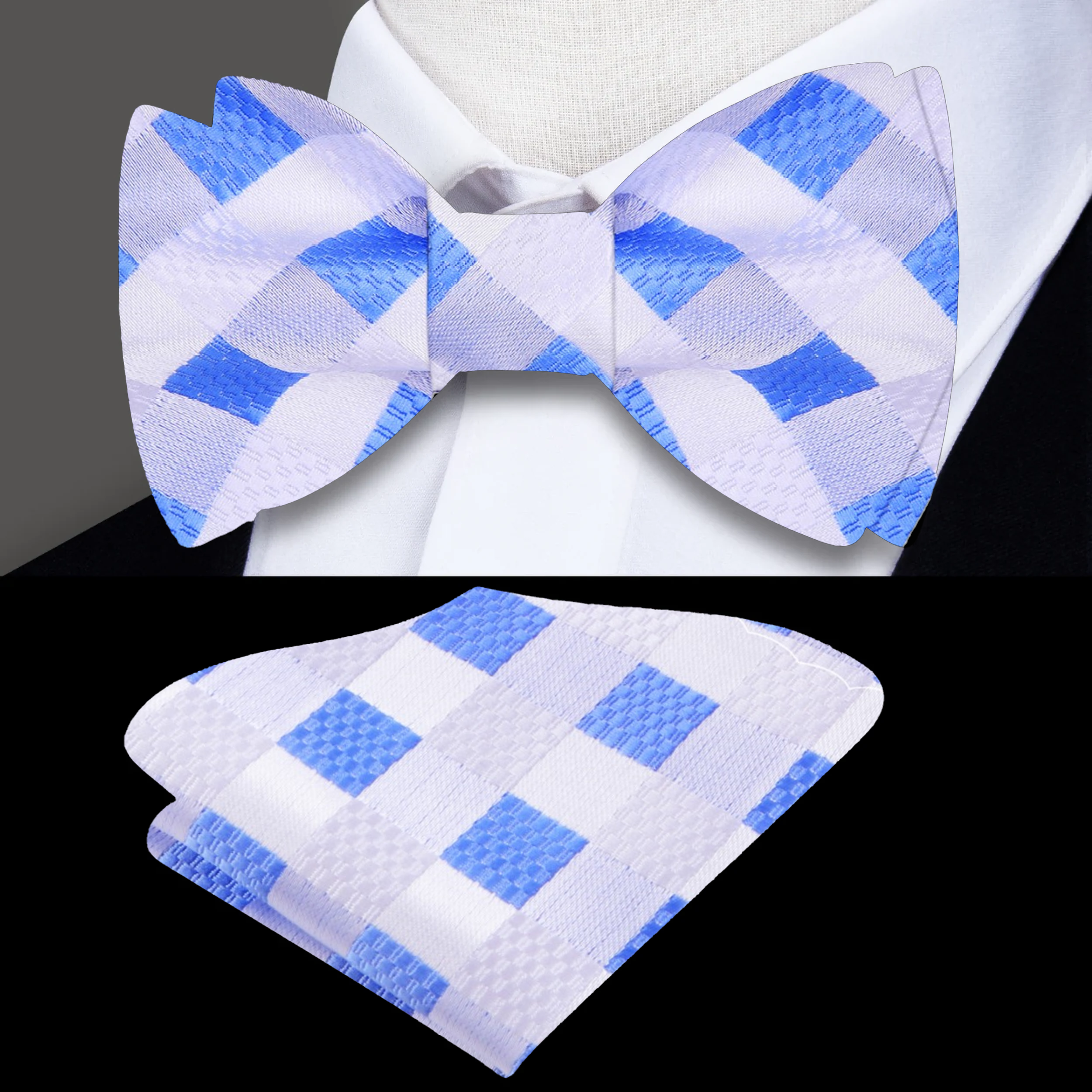 Fresh Check Self-Tie Bow Tie
