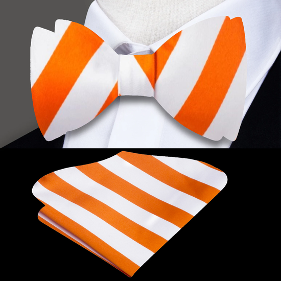Showcase Stripe Self-Tie Bow Tie