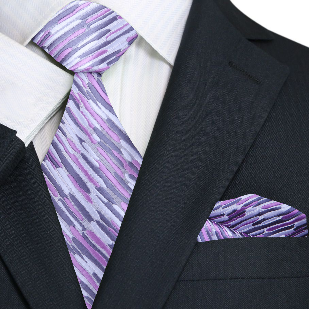 Abstract Meteor Streak Necktie