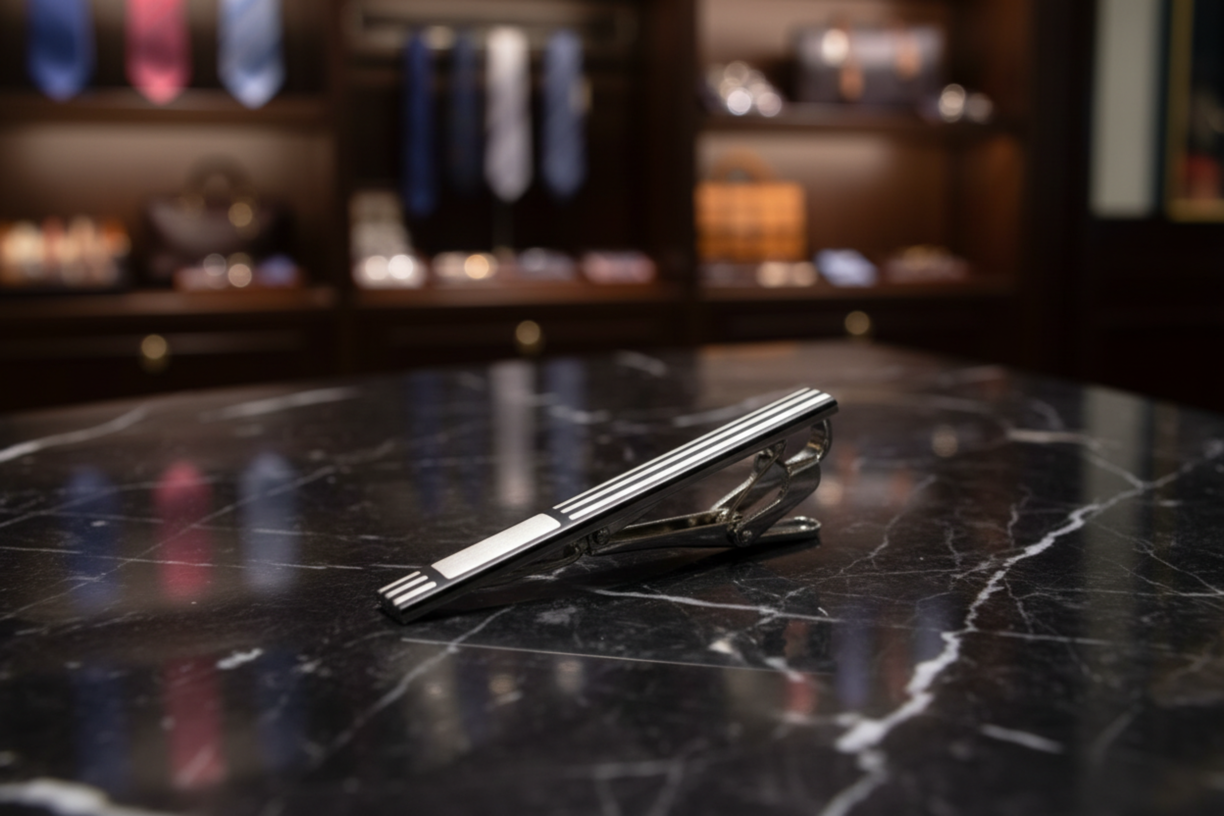 Symmetry Tie Bar and Cuff-links Set