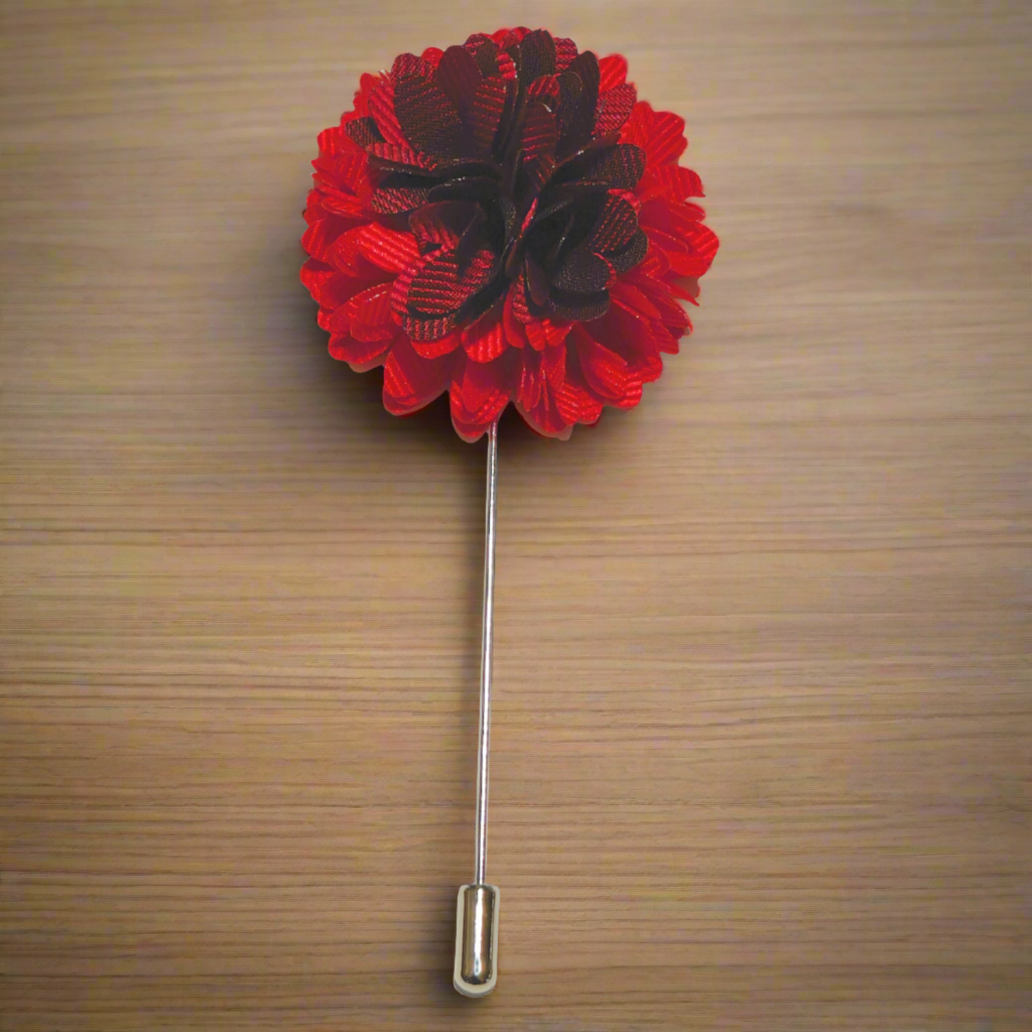 Red/Burgundy Regal Blossom Lapel Pin