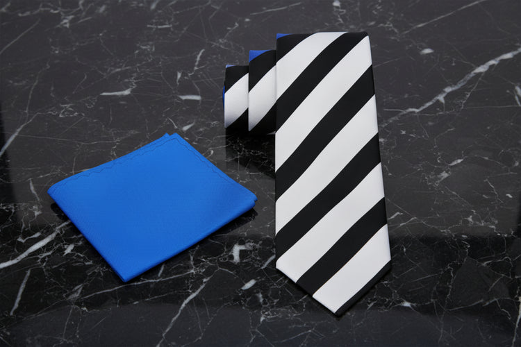 Stars & Stripes Necktie in Red or Blue | Bold Contrast Pattern