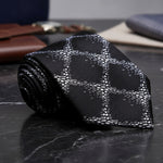 Brown or Black Geometric Diamonds Necktie | Modern Formal Style