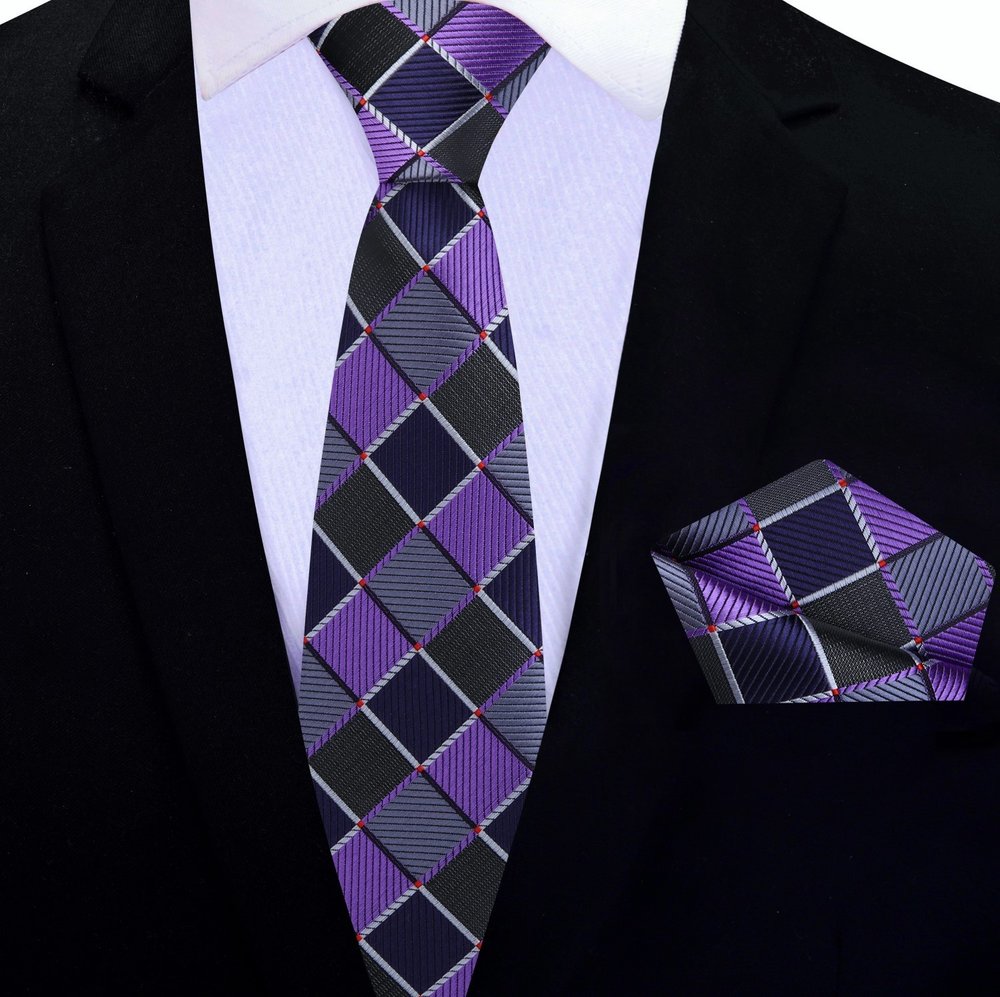 Crisp Cool Geometric Tie and Pocket Square