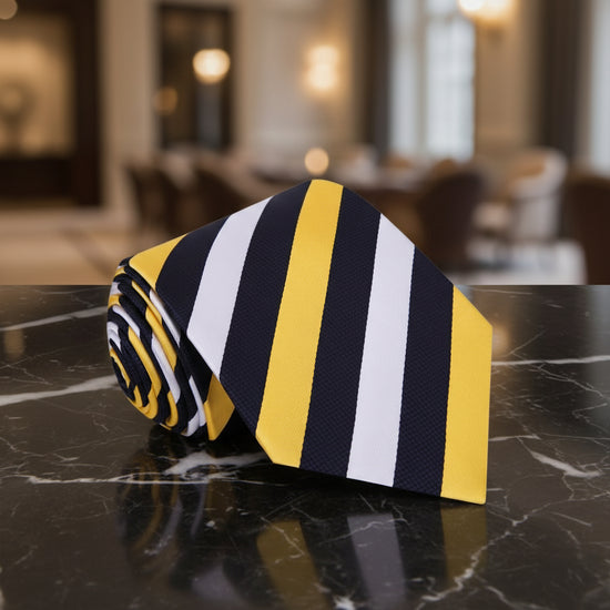 Stutter Step Stripe Silk Tie Set