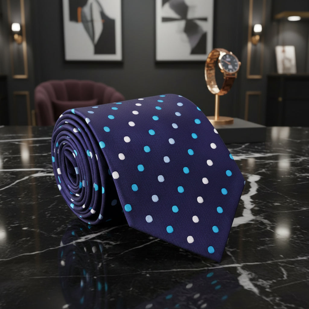 Fine Point Polka Necktie