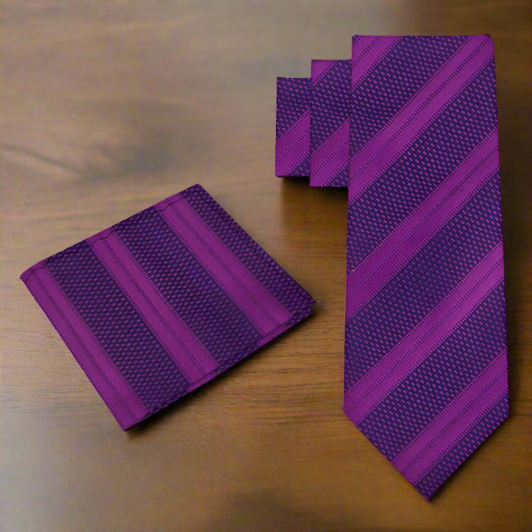 The Phoenicia Block Stripe Silk Adult Necktie