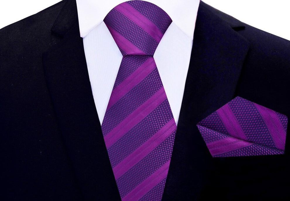 The Phoenicia Block Stripe Silk Adult Necktie