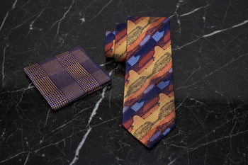 The Abstract Genesis Silk Necktie, Pocket Square