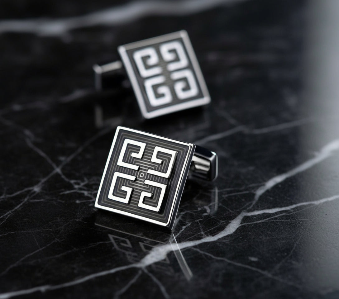 Digital Clover Cuff-links