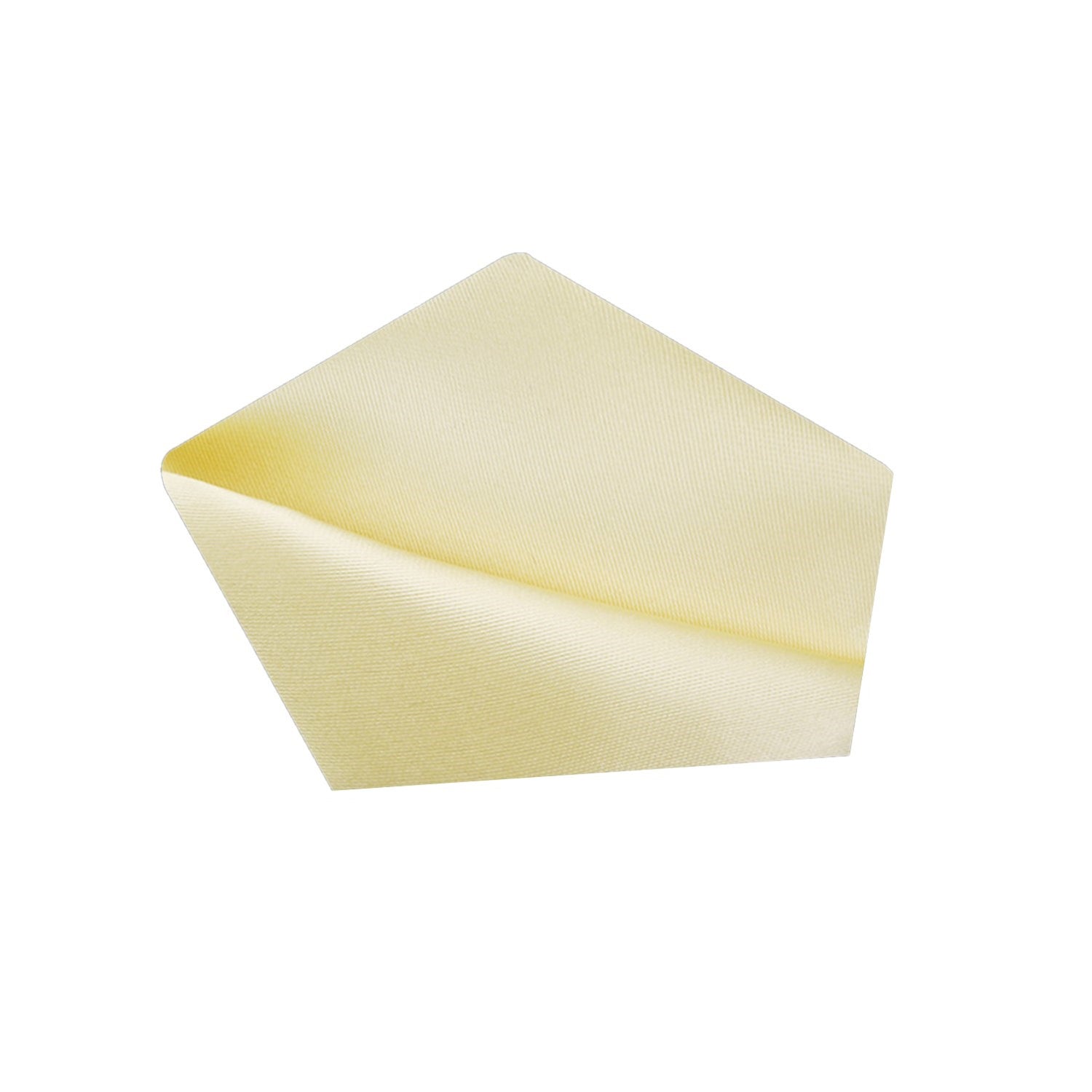 Lustrous Solid Yellow Sugar Cookie Pocket Square