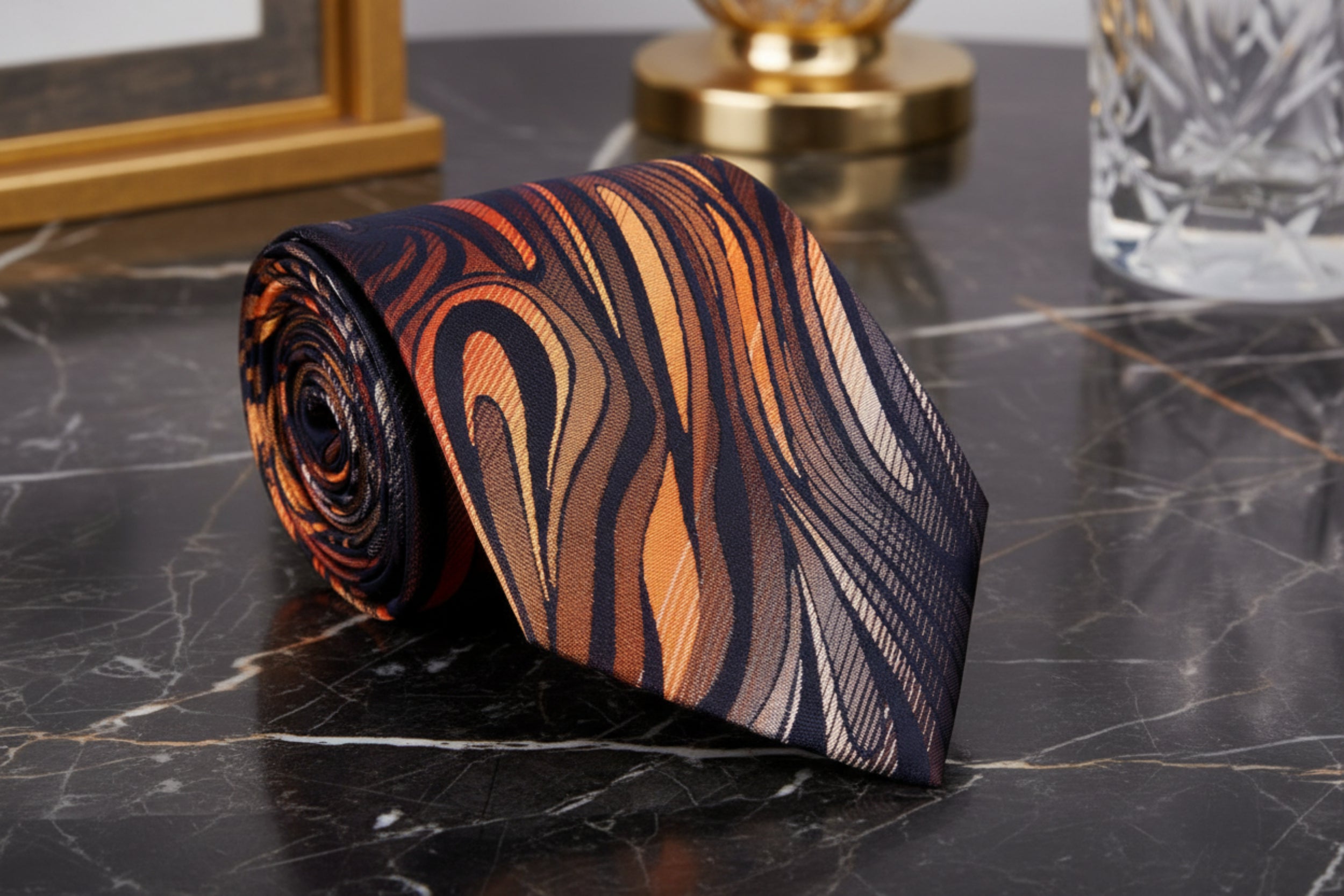 Abstract Necktie Designs Vintage Tie Oleg Cassini Mens Necktie Silk