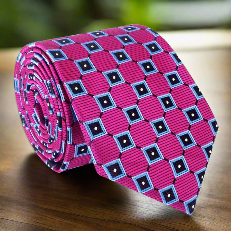 The Concept Silk Geometric Tie Set