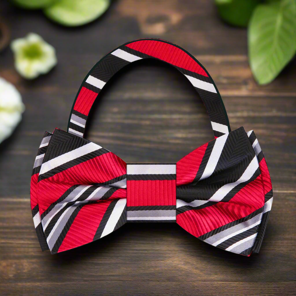 Delta Stripe Bow Tie