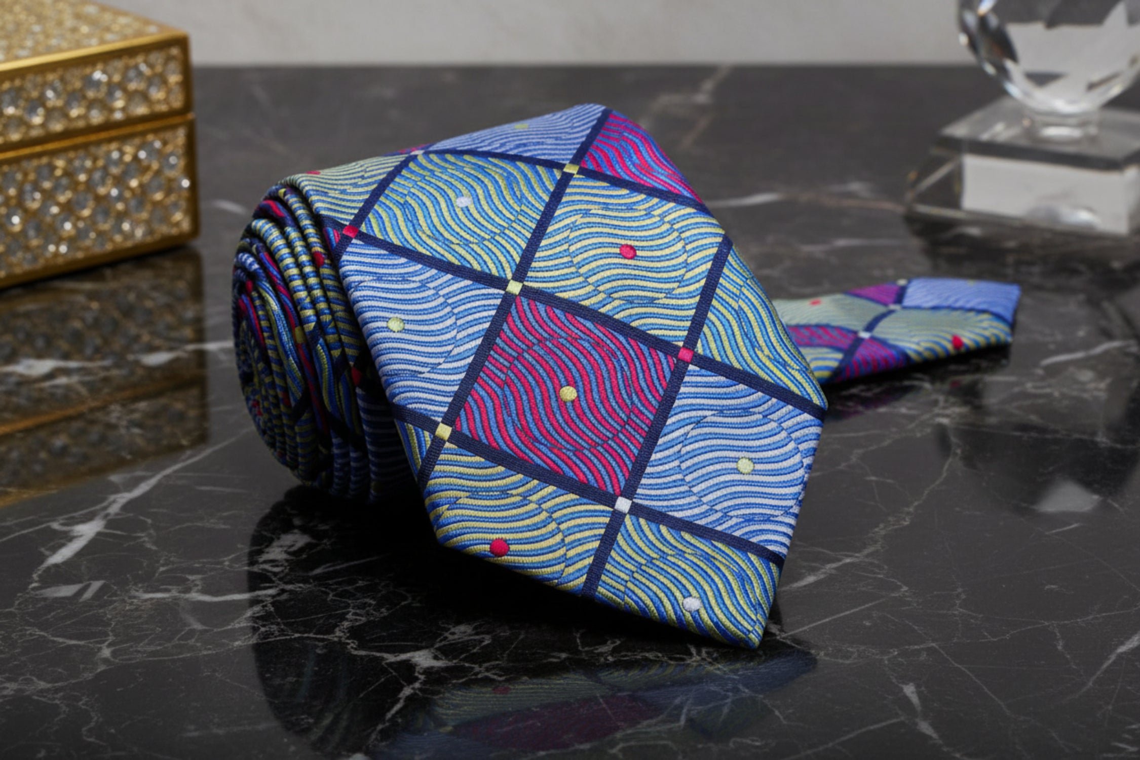 Jazzy Geometric Necktie