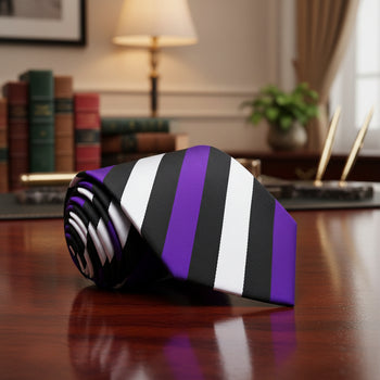 Stutter Step Stripe Silk Tie Set