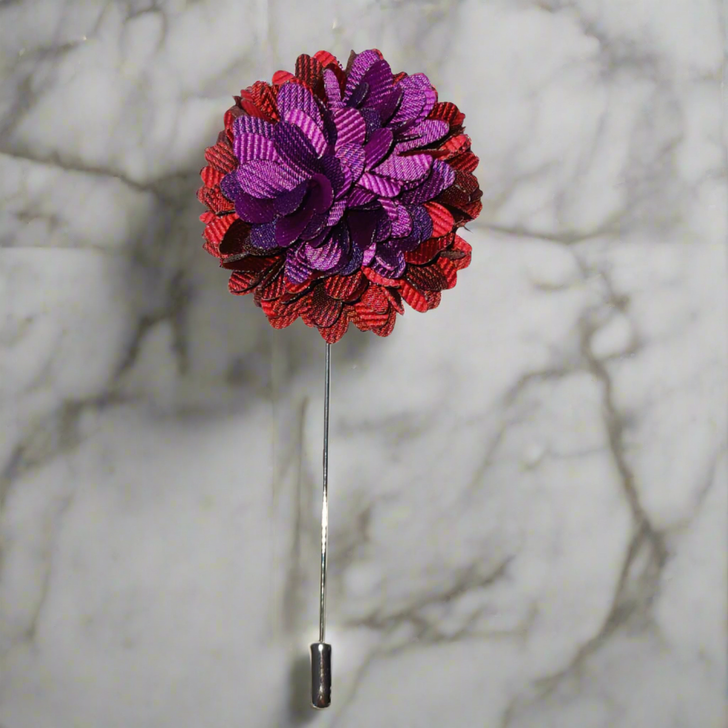 Red & Purple Regal Blossom Lapel Pin