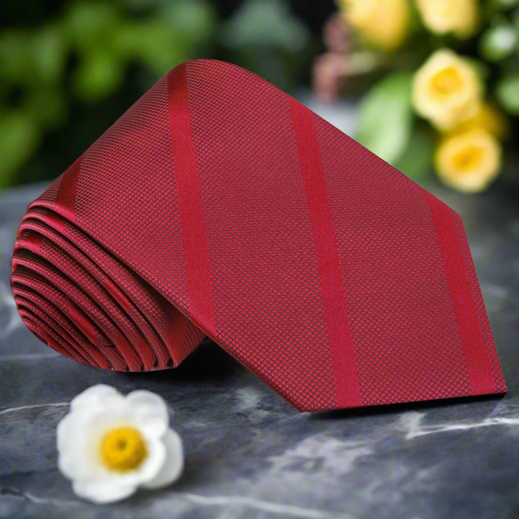 Langbourne Red Stripe Necktie