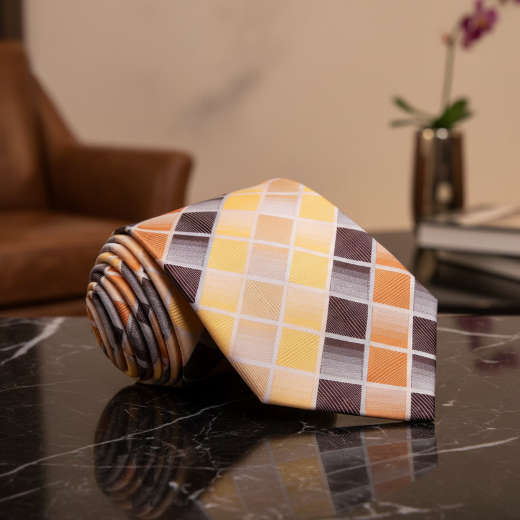 Golden State Geometric Necktie