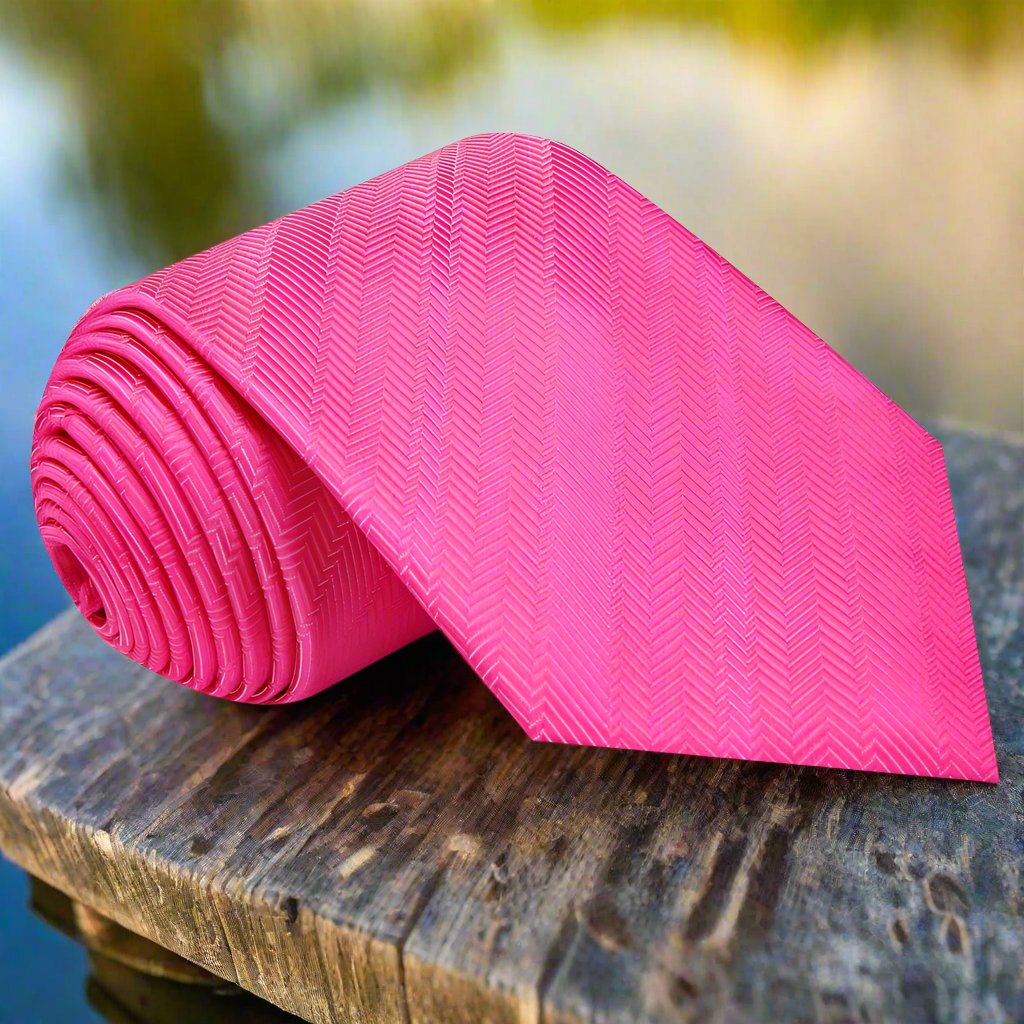 Pink silk tie store