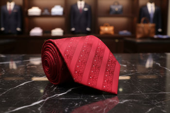 Sparkling Red Necktie