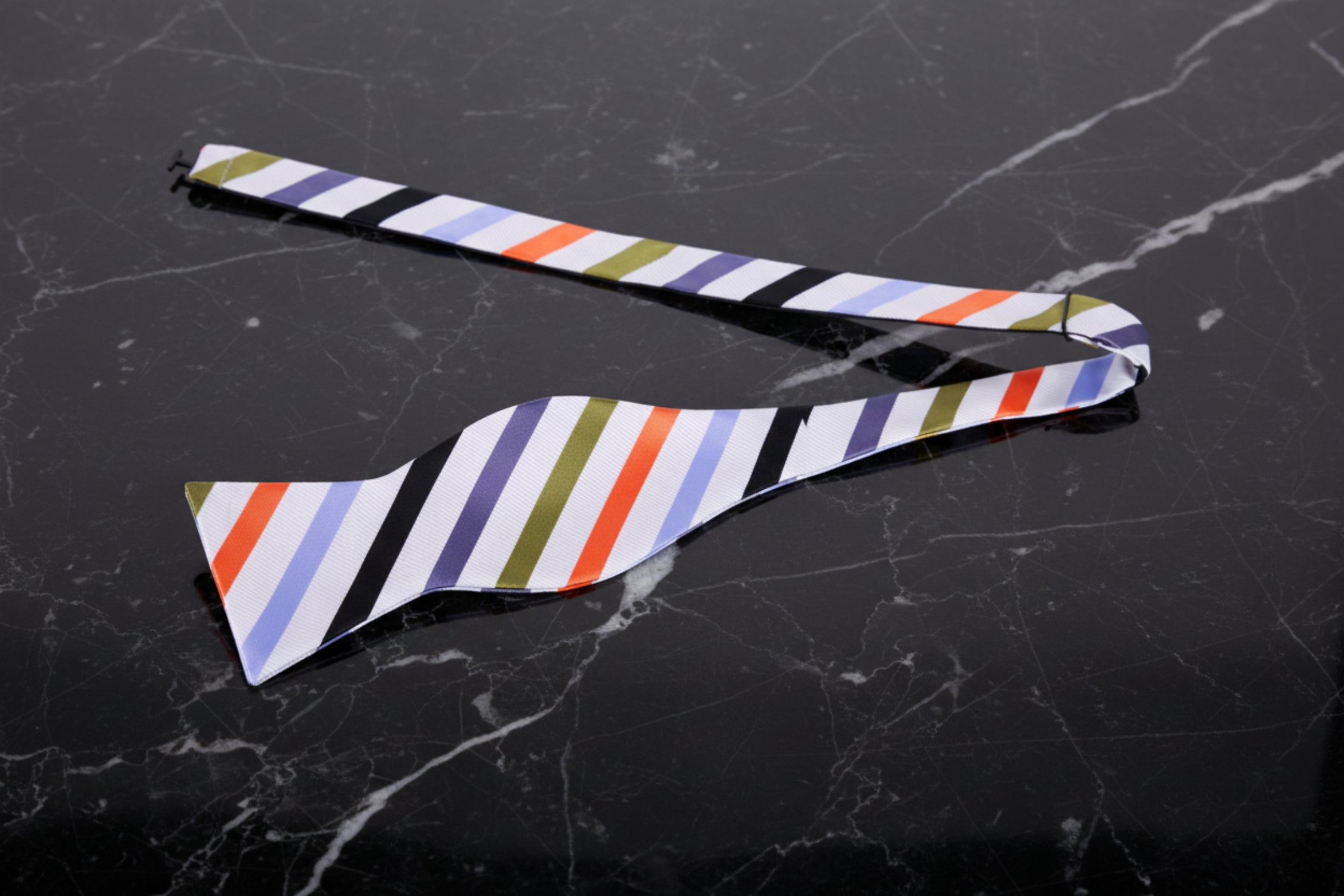 Action Stripe Self-Tie Bow Tie