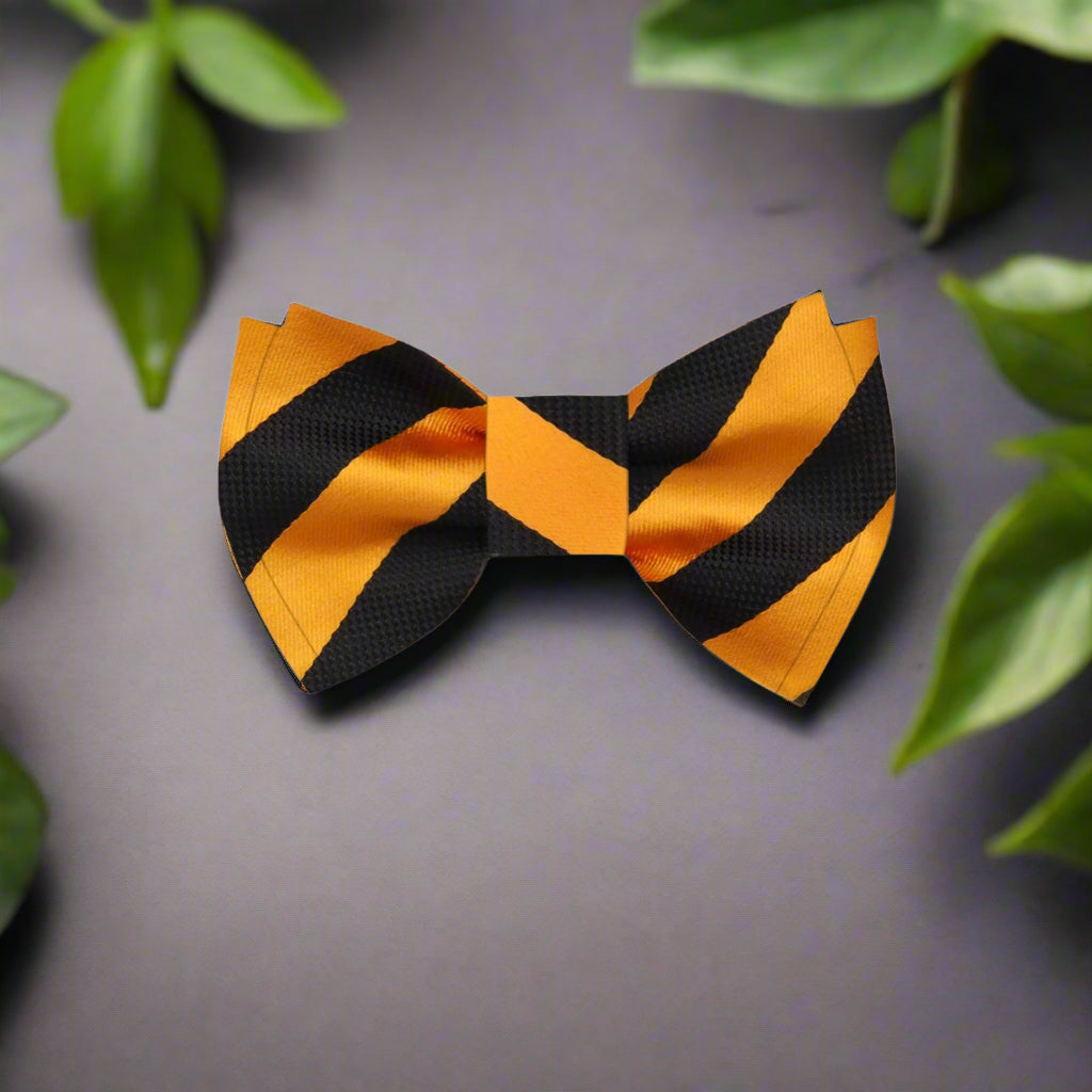 Stutter Step Stripe Bow Tie and Pocket Square